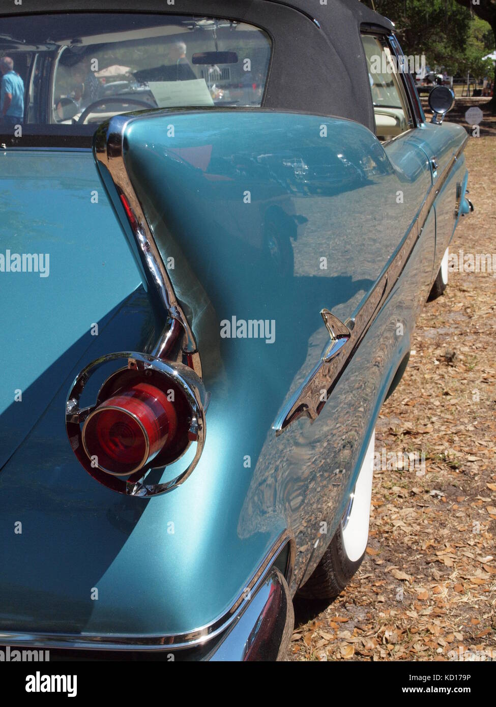 Giant fifties era fins on Chrysler convertible in Vero Beach, Florida ...