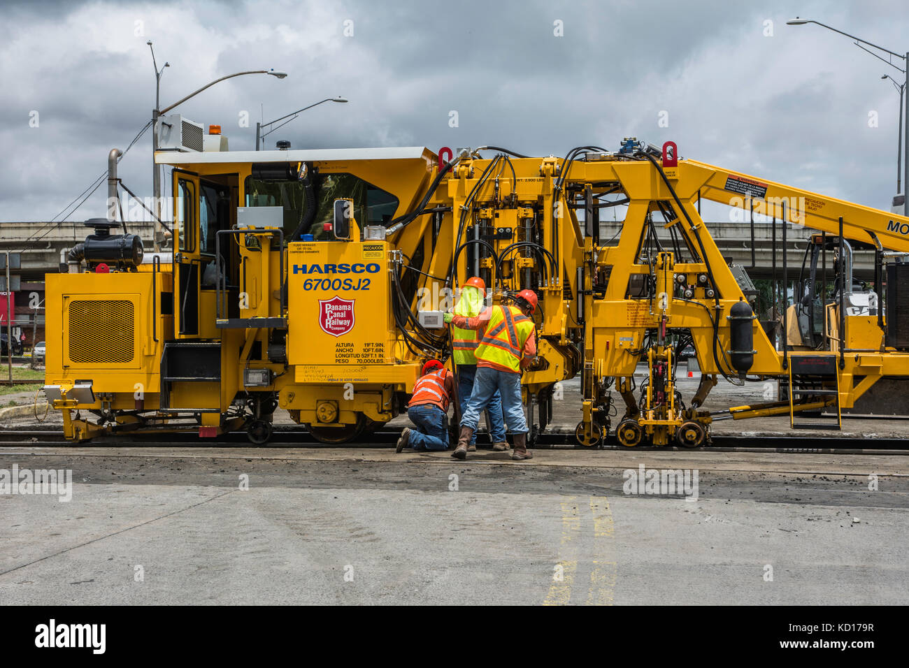 panama railway work Stock Photo - Alamy