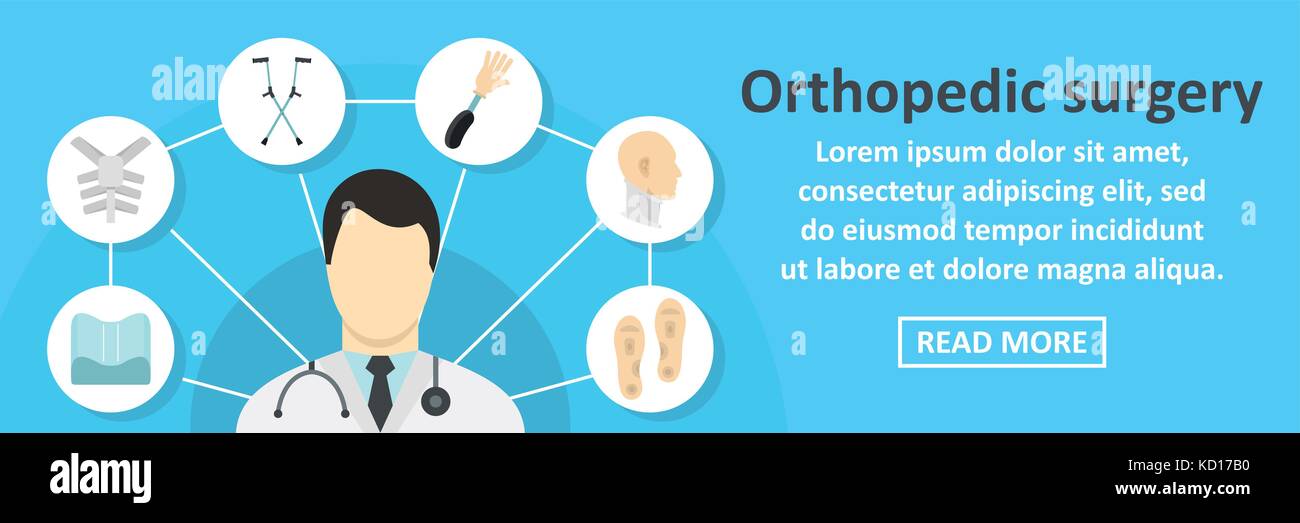 Orthopedic surgery banner horizontal concept Stock Vector Image & Art ...