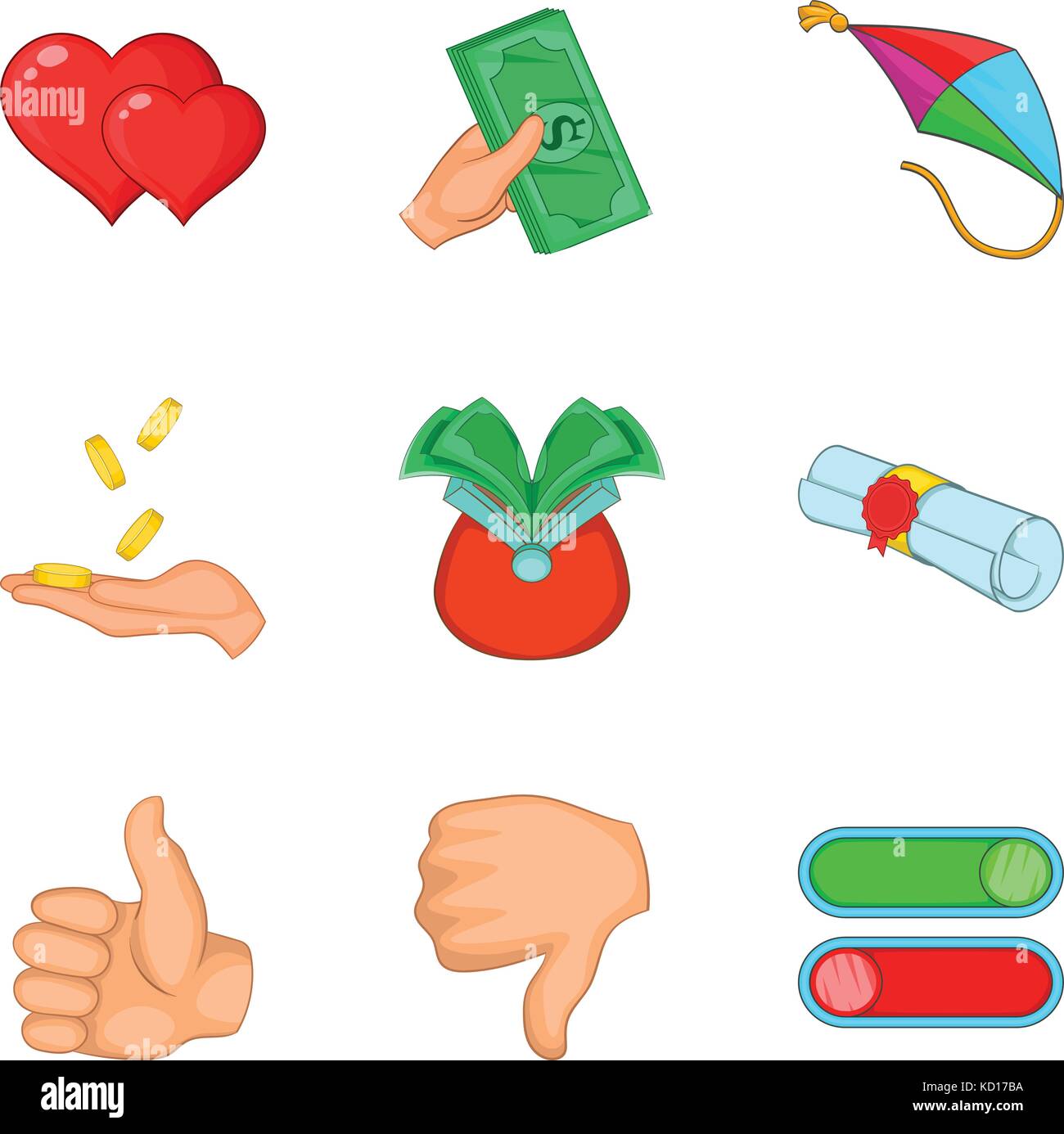Select icons set, cartoon style Stock Vector Image & Art - Alamy