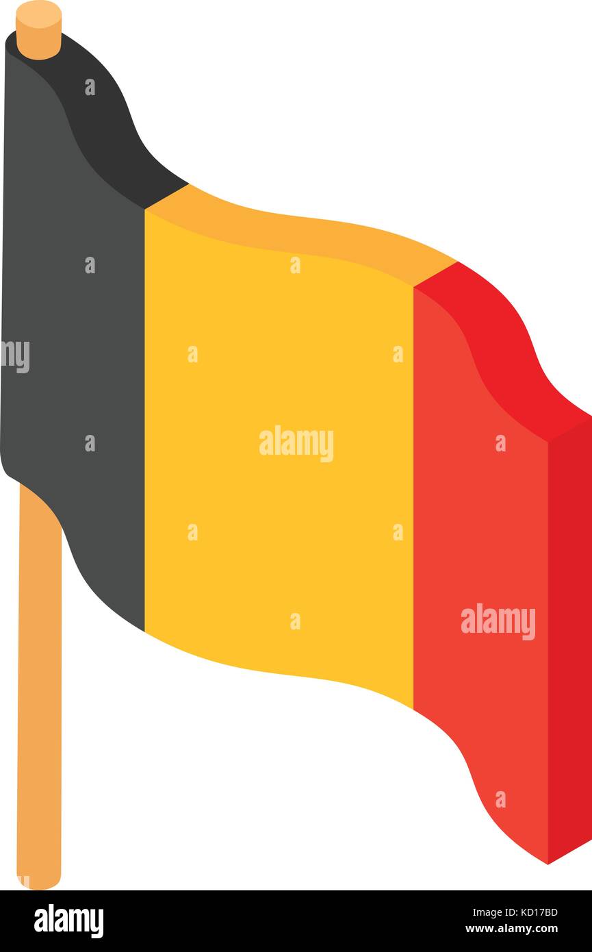 Fluttering belgium flag in Stock Vector Images - Alamy