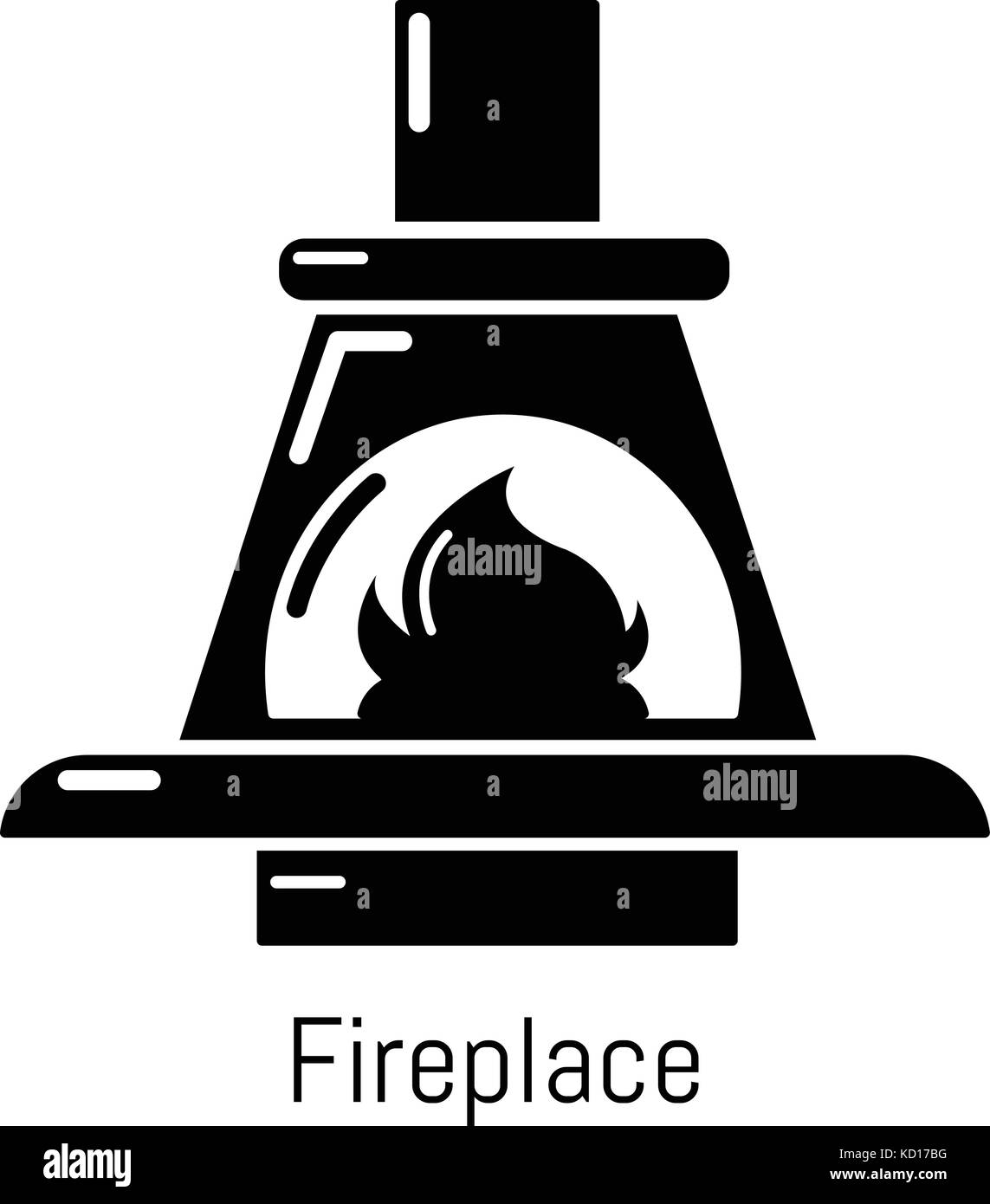 Fireplace icon, simple black style Stock Vector Image & Art - Alamy