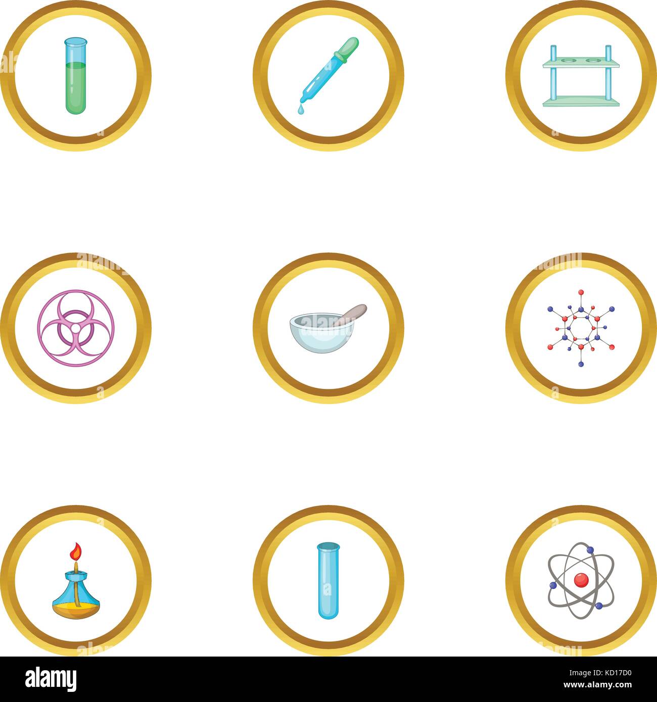 Chemical experience icons set, cartoon style Stock Vector Image & Art ...