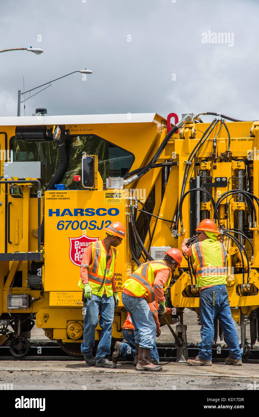 panama railway work Stock Photo - Alamy