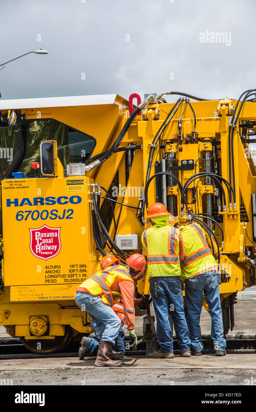 panama railway work Stock Photo - Alamy