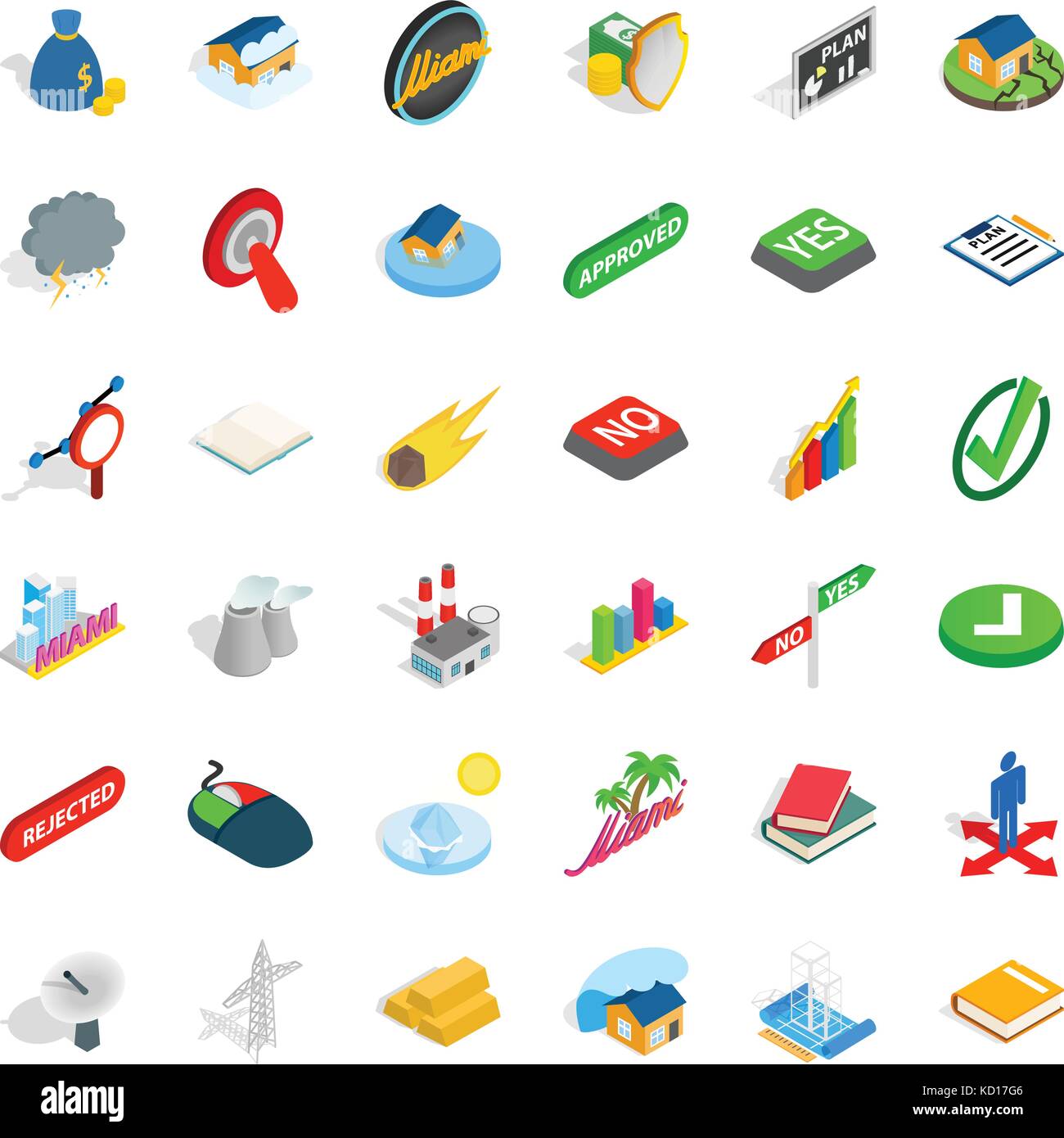 Sinking house icons set, isometric style Stock Vector Image & Art - Alamy