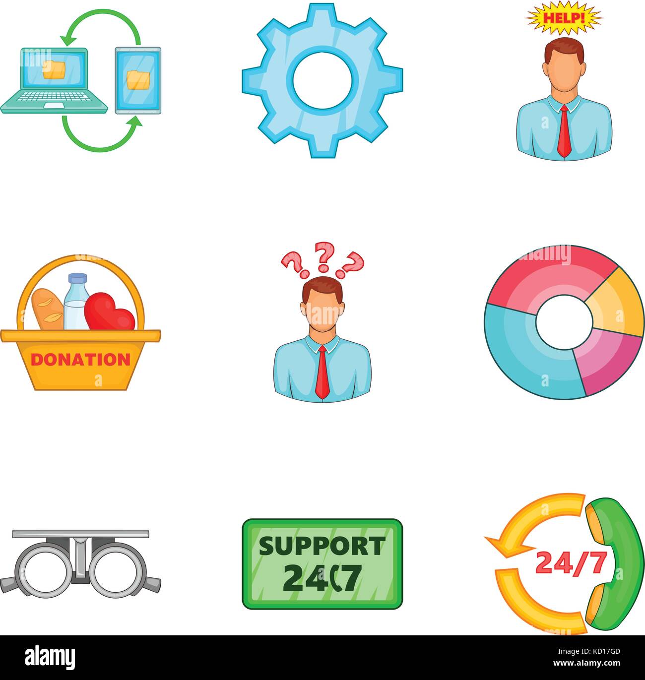 Variant icons set, cartoon style Stock Vector Image & Art - Alamy