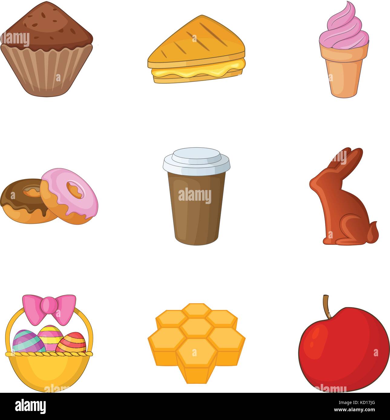 Tucker icons set, cartoon style Stock Vector Image & Art - Alamy