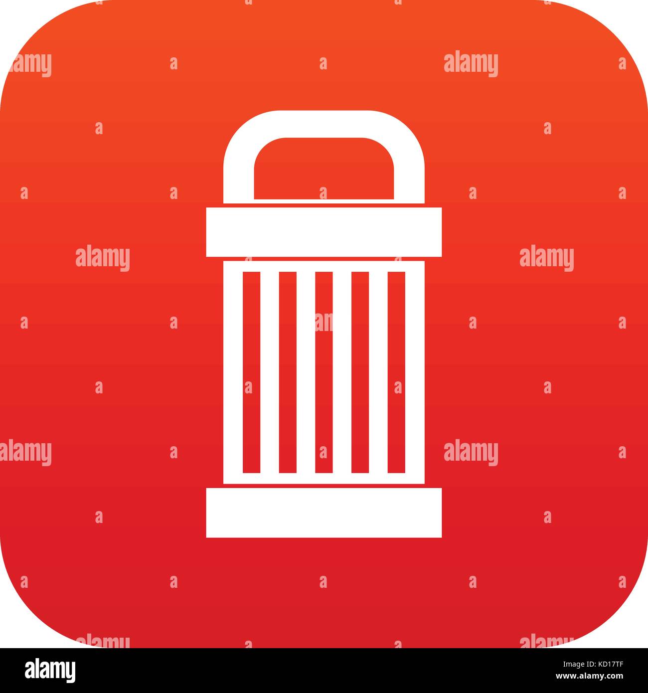 Trash icon digital red Stock Vector Image & Art - Alamy