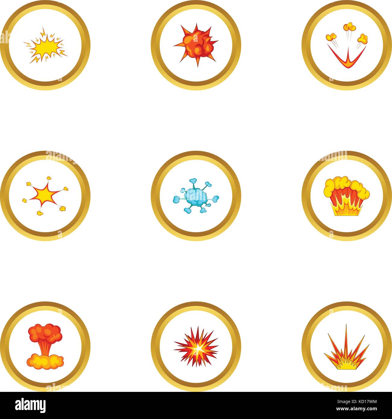 Explosion effect icons set, cartoon style Stock Vector Image & Art - Alamy