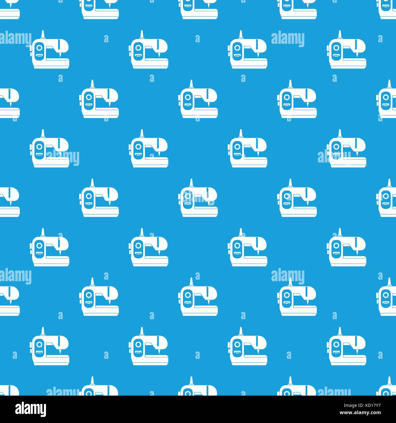 Sewing Machine Pattern Seamless Blue Stock Vector Image And Art Alamy
