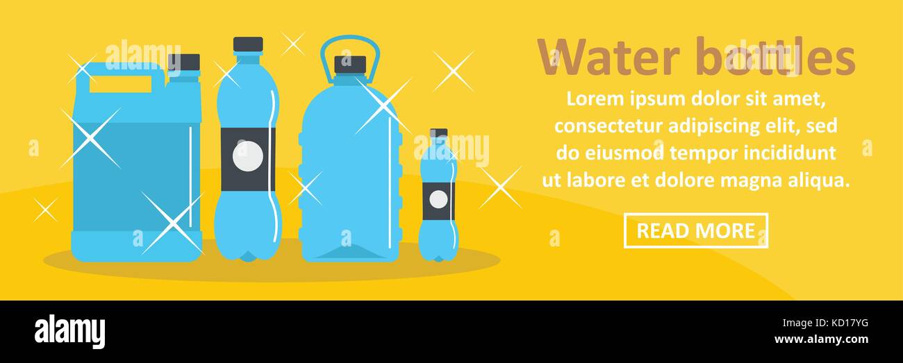 Water bottles banner horizontal concept Stock Vector Image & Art - Alamy