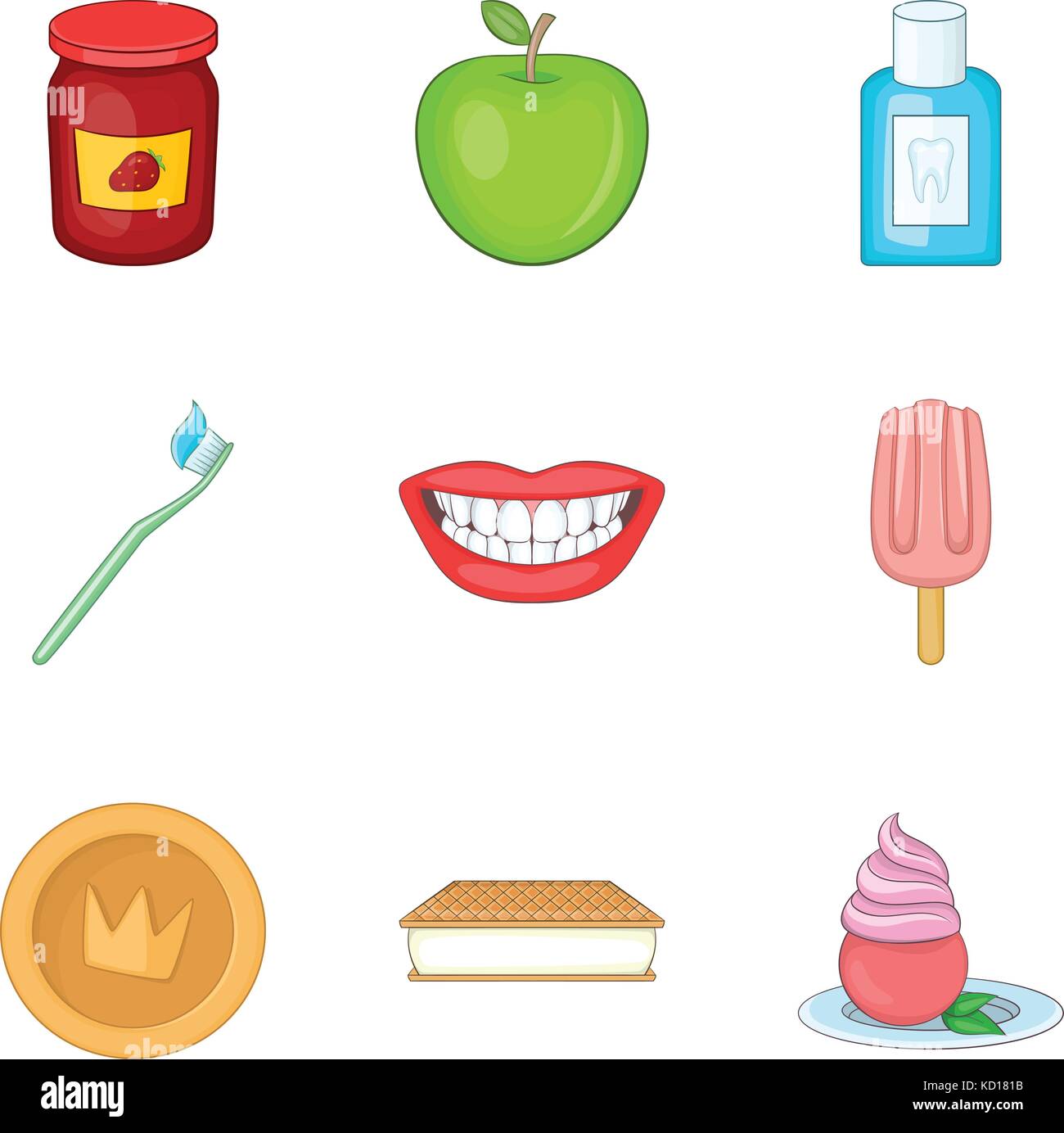 Acid drop icons set, cartoon style Stock Vector Image & Art - Alamy