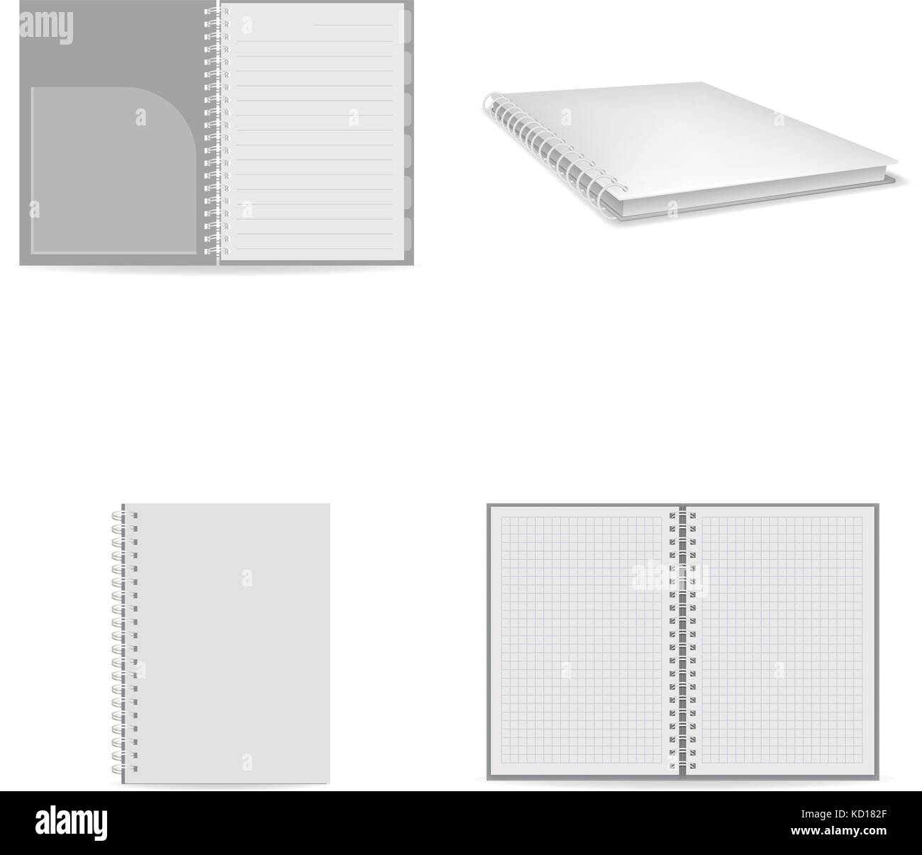 Notebook icons set, realistic style Stock Vector Image & Art - Alamy