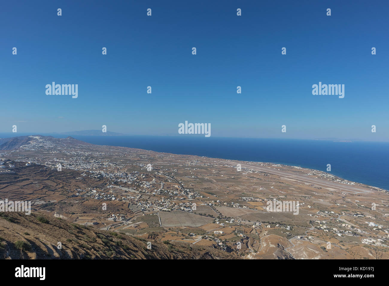 Aerial view of Santorini. Greece Stock Photo - Alamy