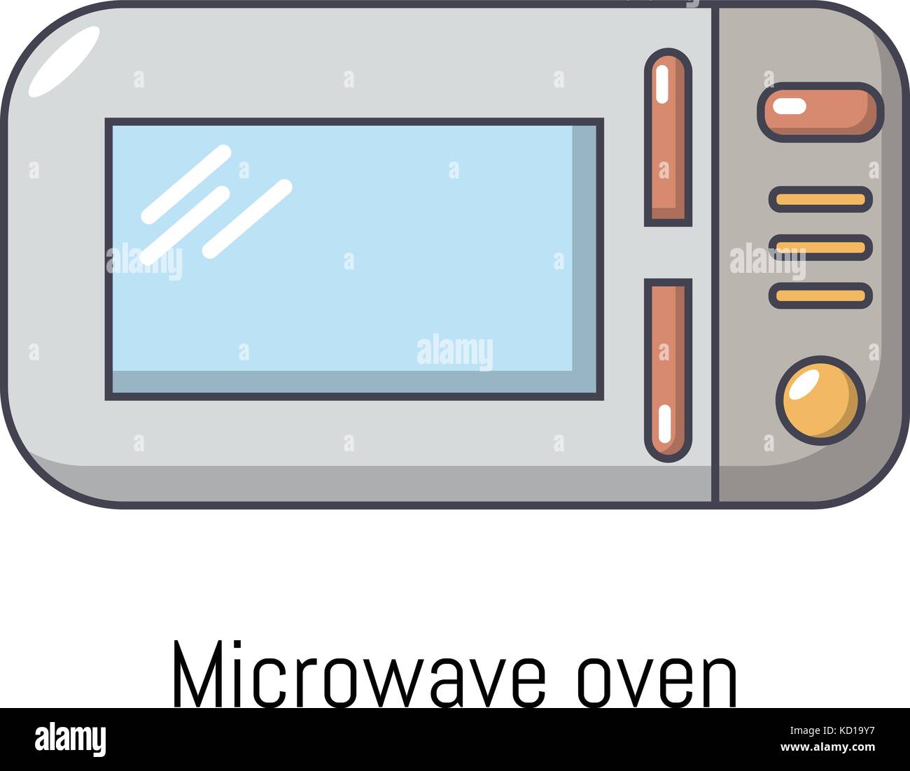 Illustration Isolated Microwave Oven Cartoon Stock Vector Images - Alamy