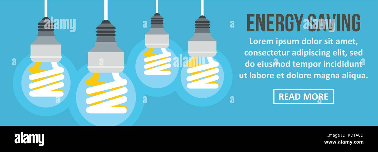 Energy saving banner horizontal concept Stock Vector Image & Art - Alamy