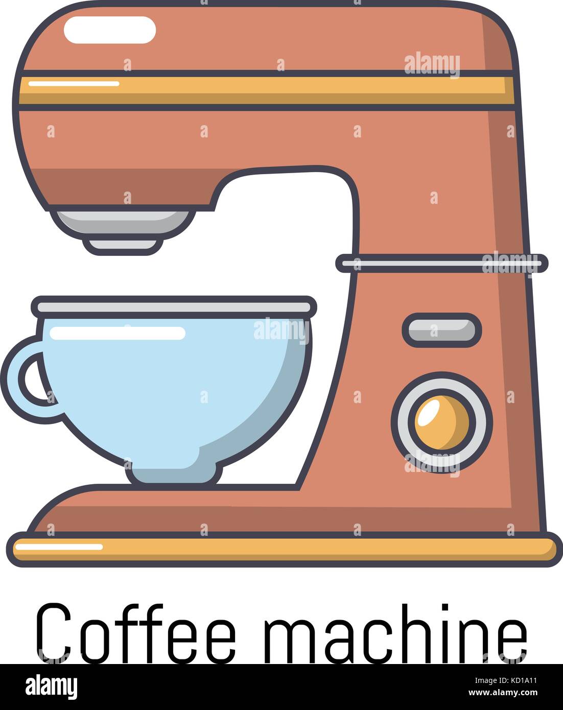 Coffee machine icon, cartoon style Stock Vector Image & Art - Alamy