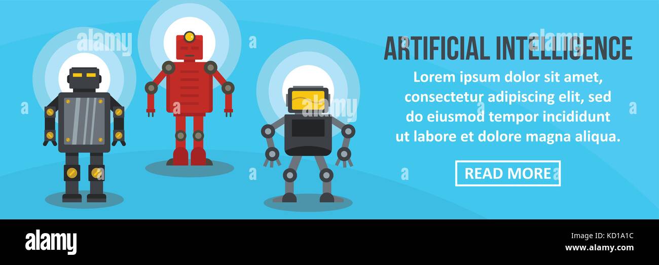 Artificial intelligence banner horizontal concept Stock Vector Image ...