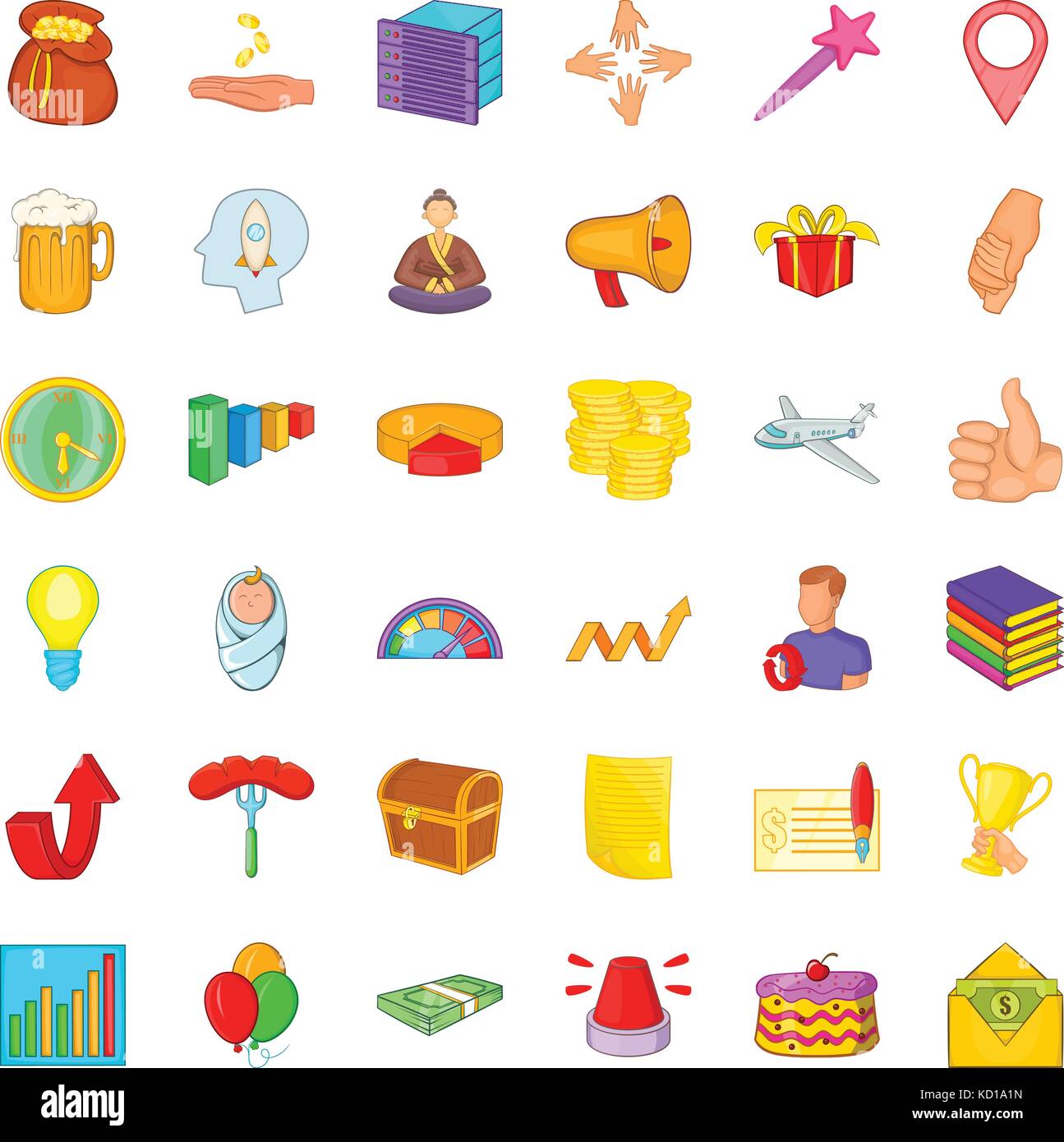 Present icons set, cartoon style Stock Vector Image & Art - Alamy