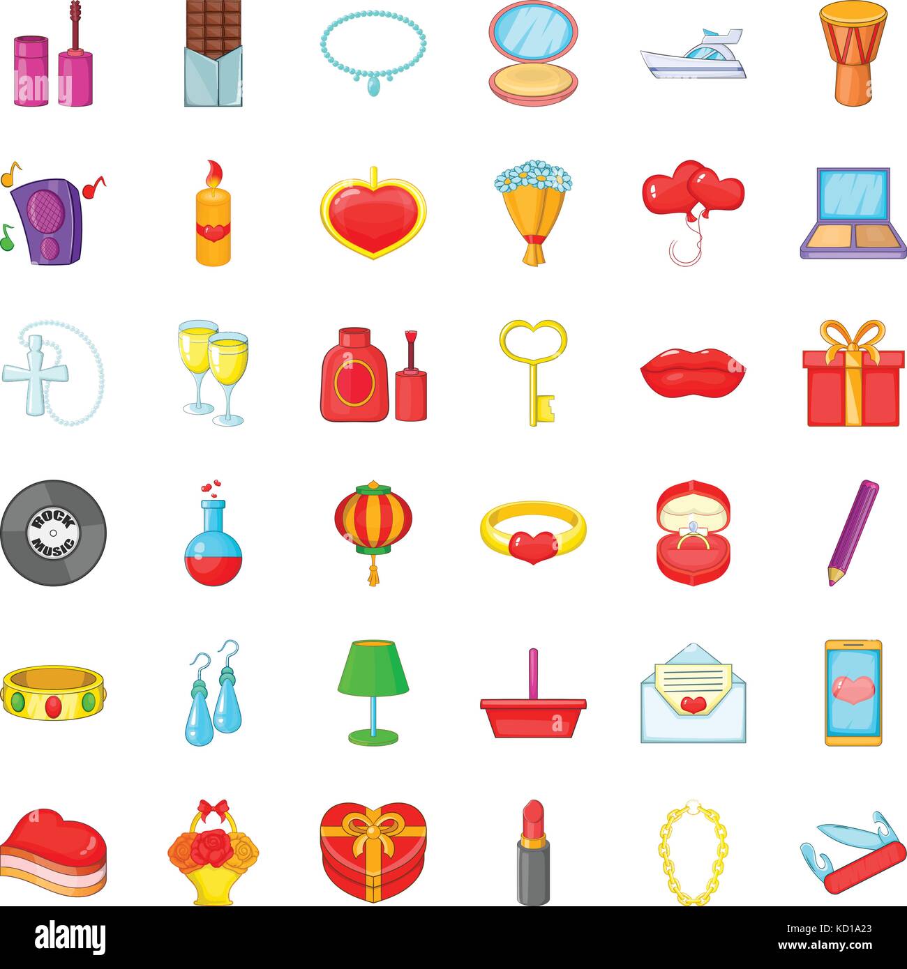 Mirror icons set, cartoon style Stock Vector Image & Art - Alamy