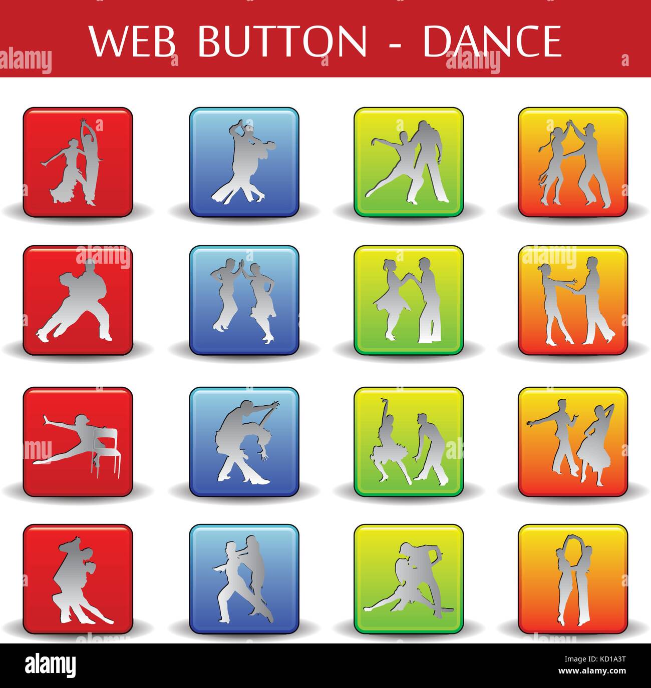dance web button Stock Vector Image & Art - Alamy