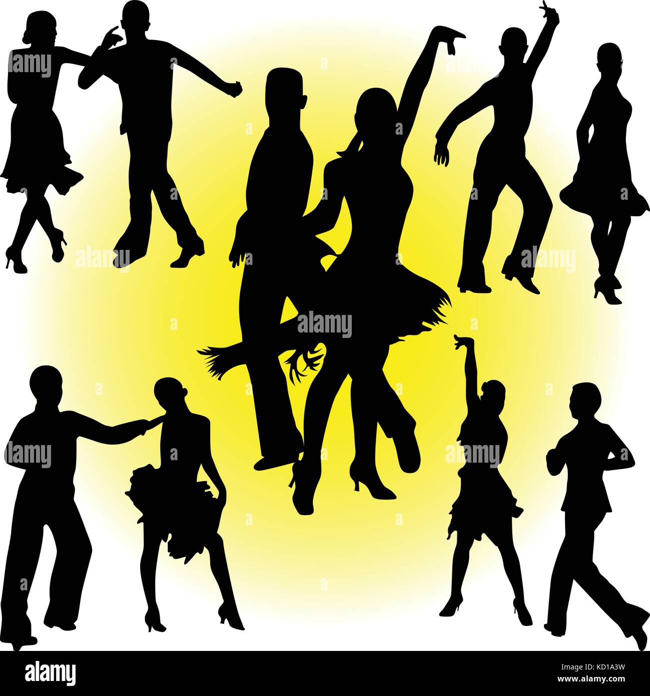 dance people silhouette vector Stock Vector Image & Art - Alamy