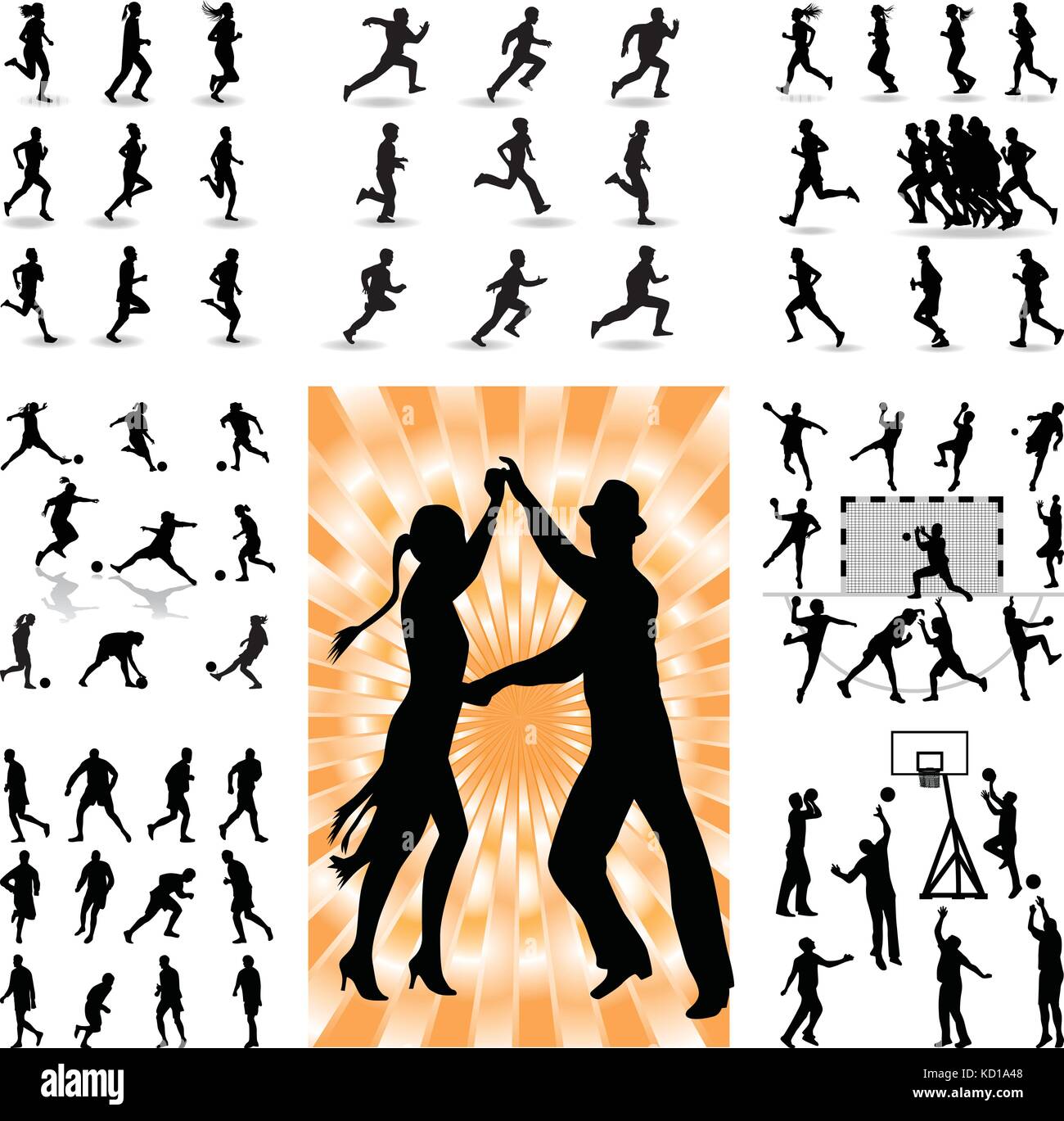 mix people silhouette vector Stock Vector Image & Art - Alamy