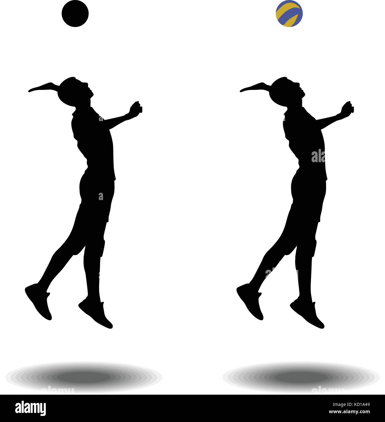 Volleyball smash Cut Out Stock Images & Pictures - Alamy