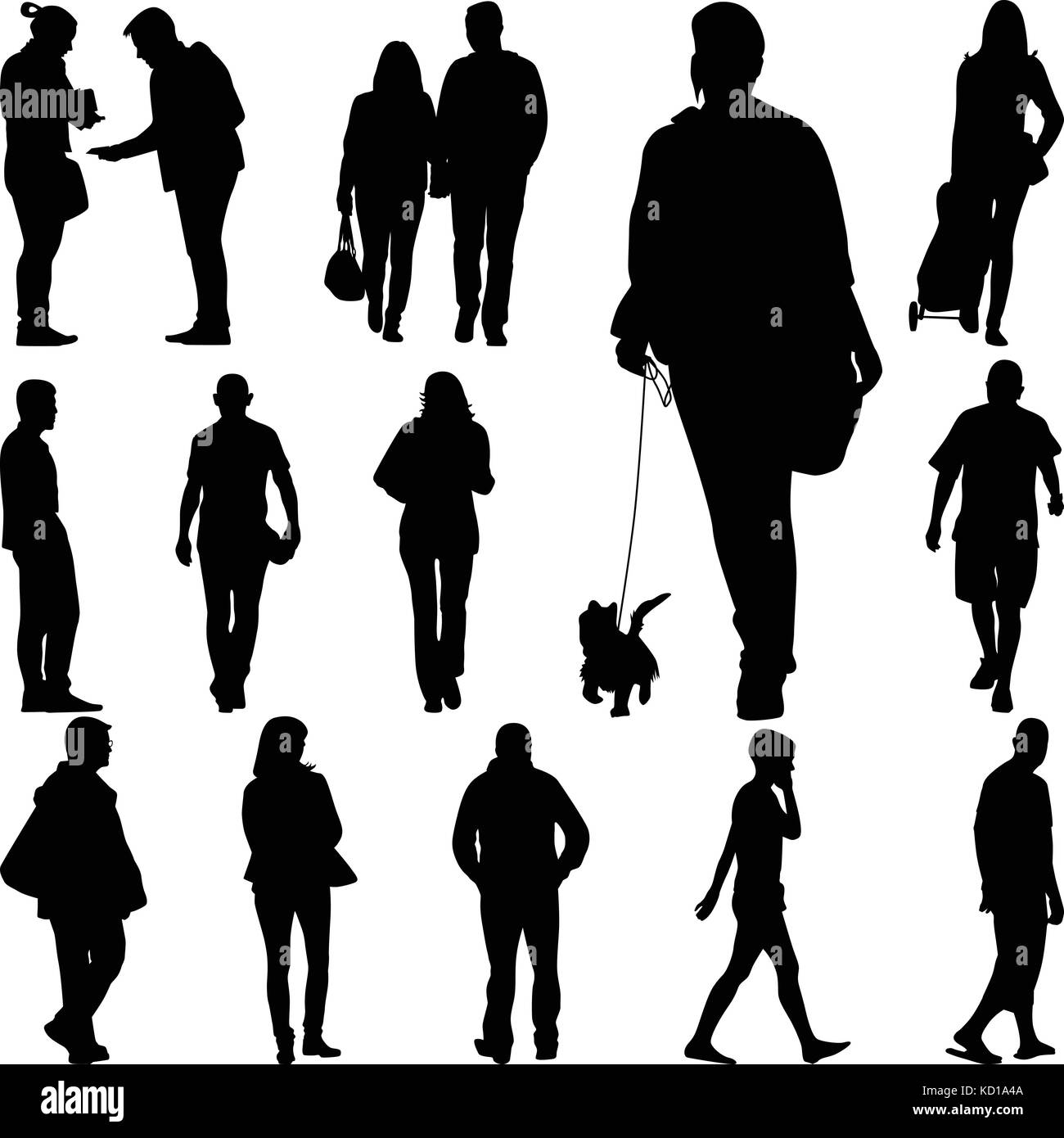 Walk dog park kid Stock Vector Images - Alamy