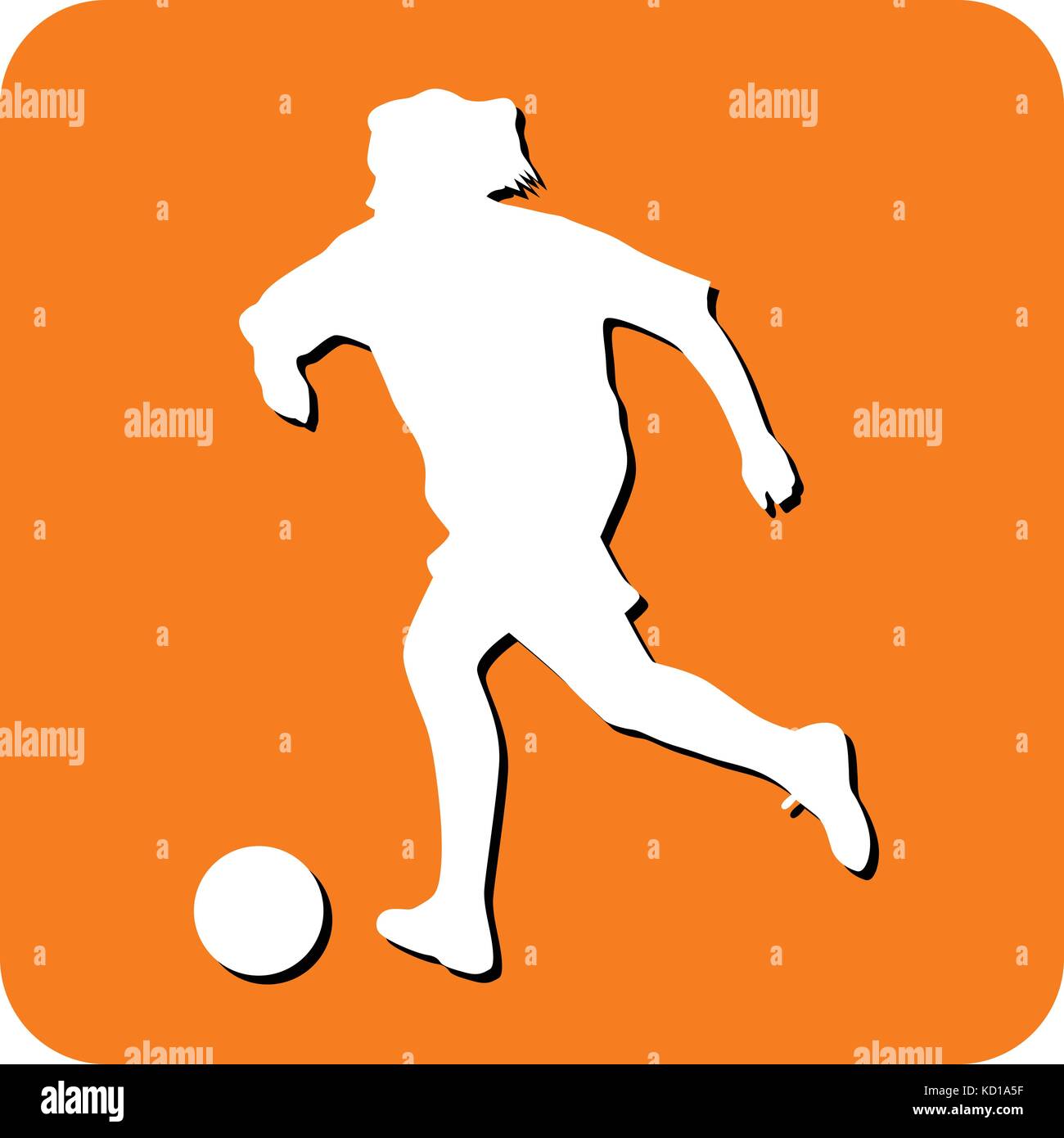 woman soccer player Stock Vector Image & Art - Alamy