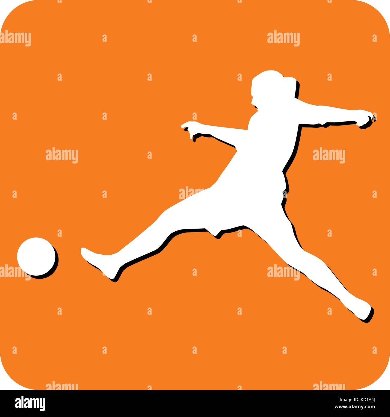 woman soccer player Stock Vector Image & Art - Alamy