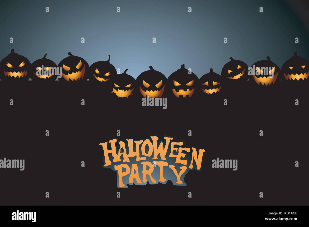 Halloween Party Background with Pumpkins Stock Vector Image & Art - Alamy