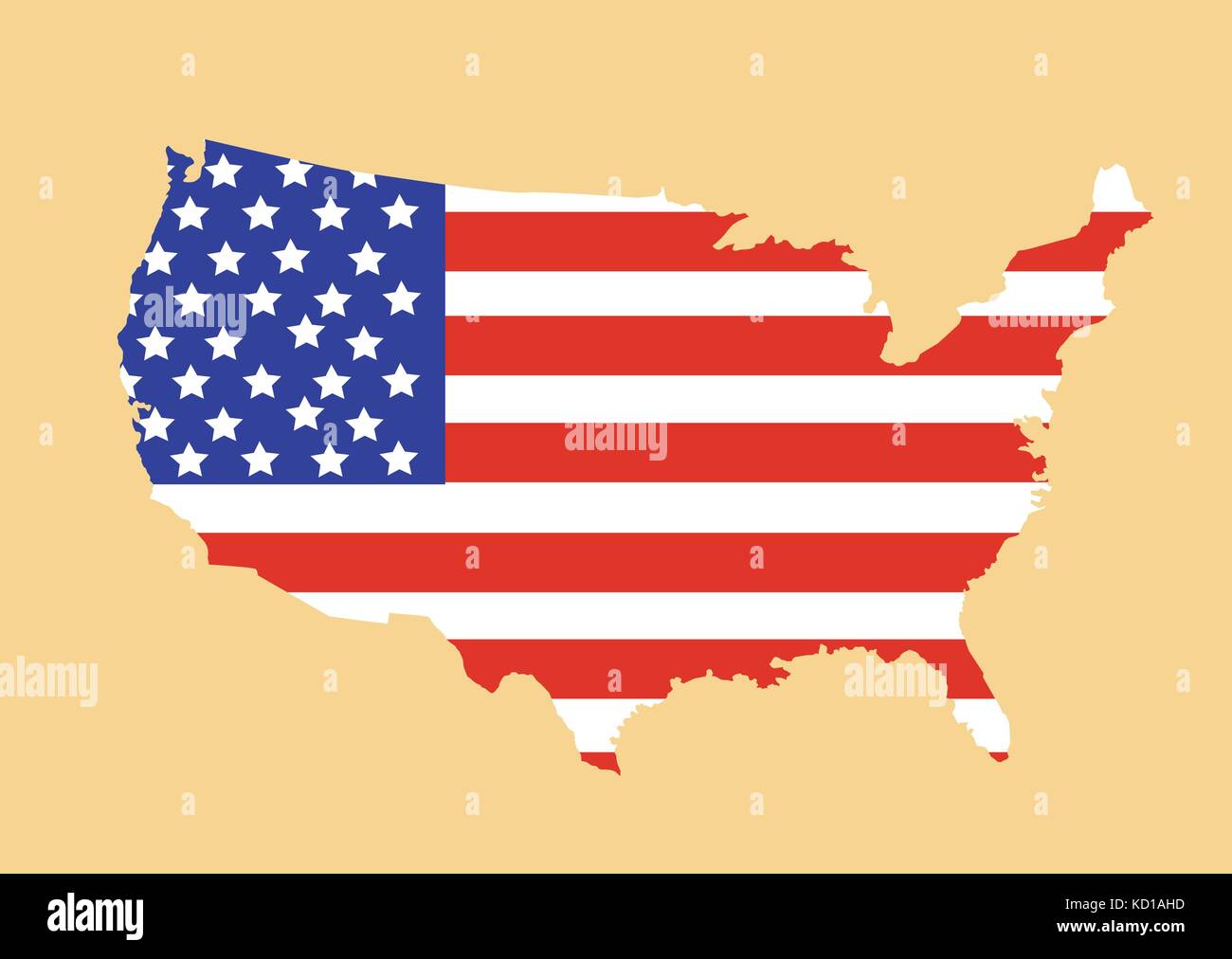 USA map vector illustration Stock Vector Image & Art - Alamy