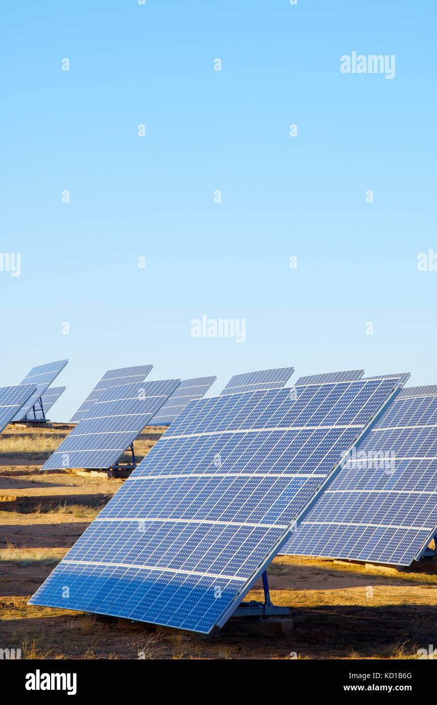 solar panels for electrical energy production Stock Photo - Alamy