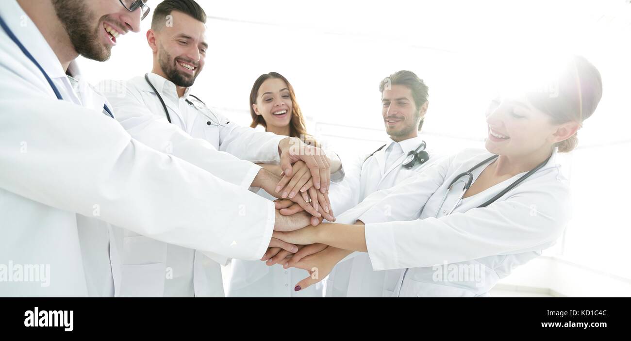 group of medical interns shows their unity Stock Photo - Alamy