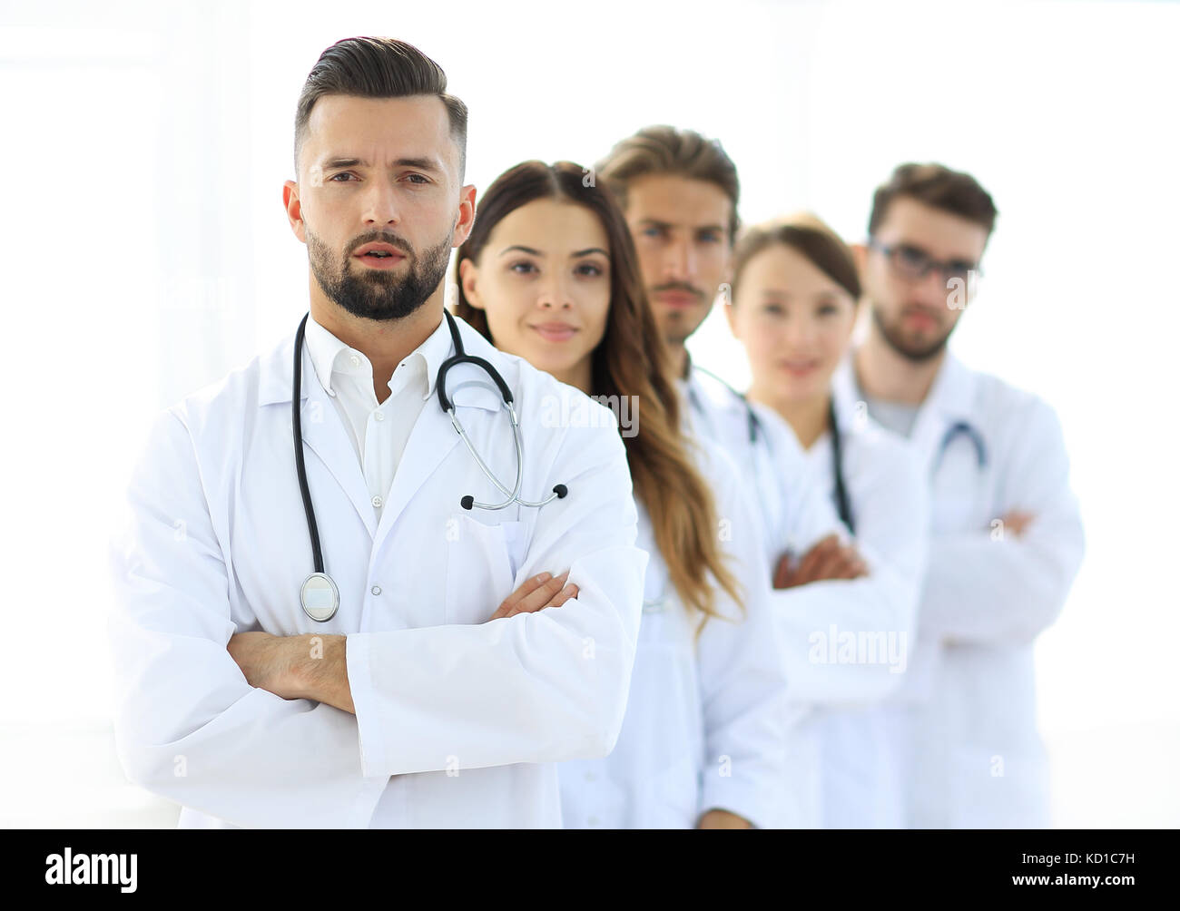 Portrait of medical team standing together Stock Photo - Alamy