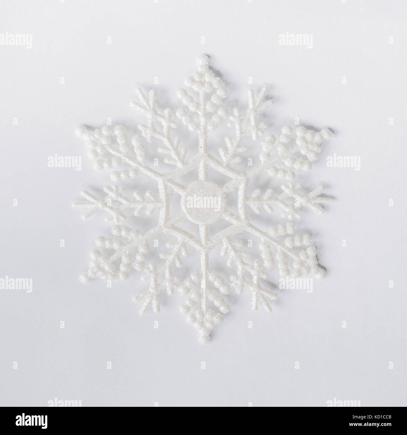 close up snowflake on white background Stock Photo - Alamy