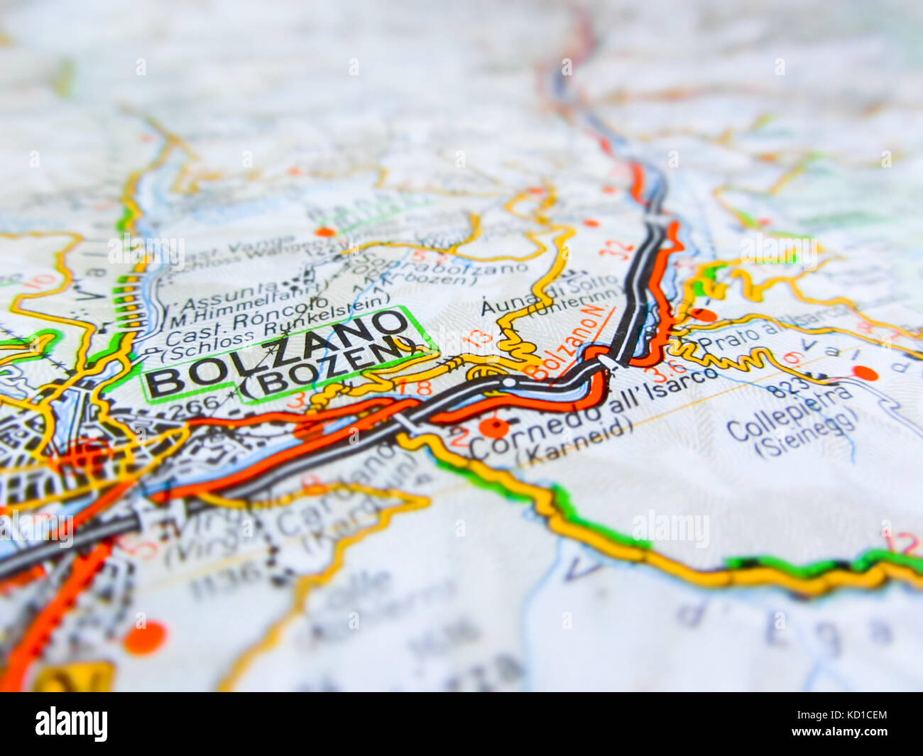 Bozen map hi-res stock photography and images - Alamy