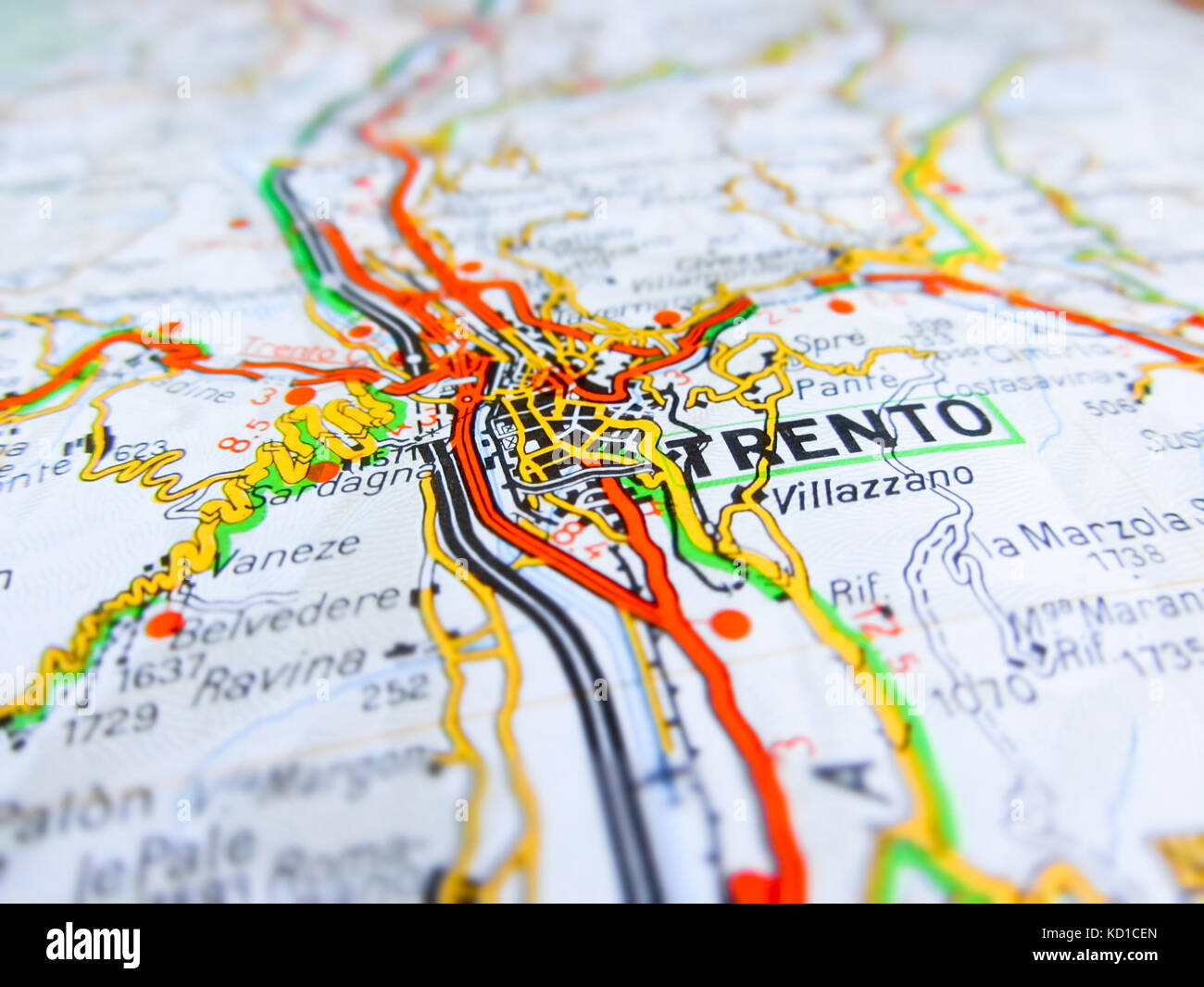 Trento Map High Resolution Stock Photography and Images - Alamy