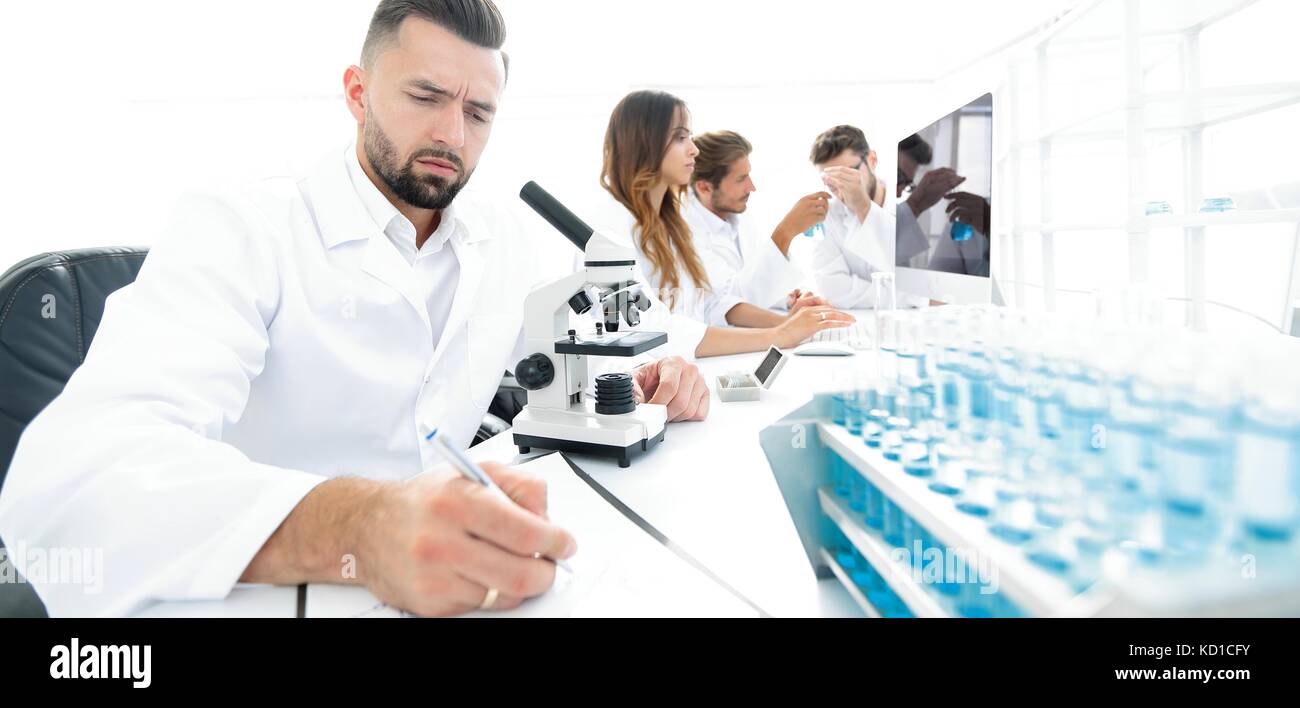 young scientist works in the lab Stock Photo - Alamy