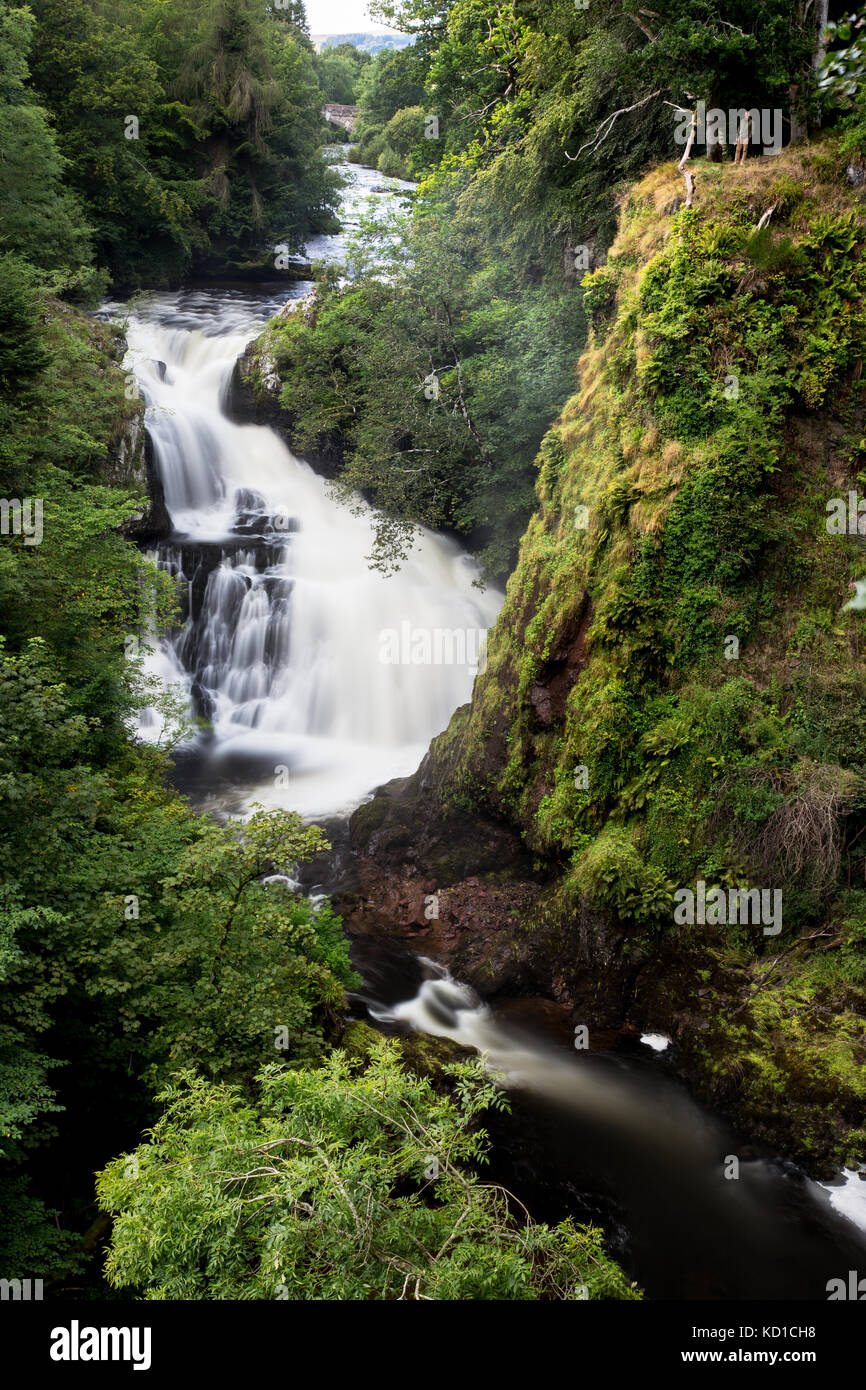 Reekie Linn Waterfalls on river Isla Perthshire, Scotland Stock Photo ...