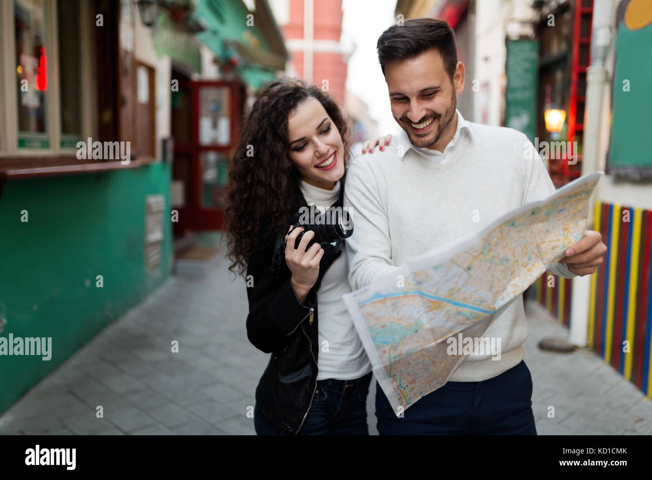 Man looking at map hi-res stock photography and images - Alamy