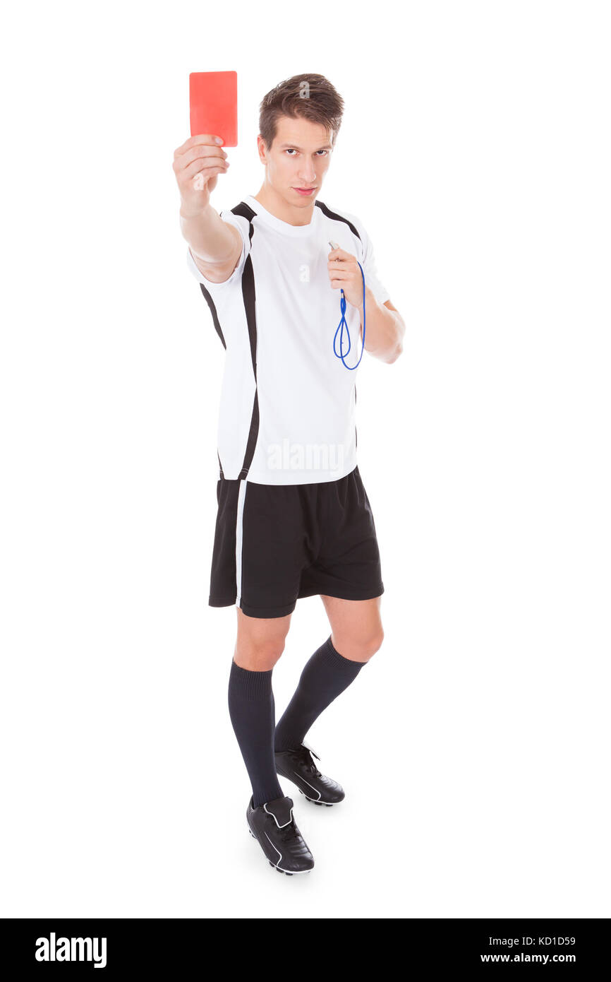 Soccer referee showing red card hi-res stock photography and images - Alamy