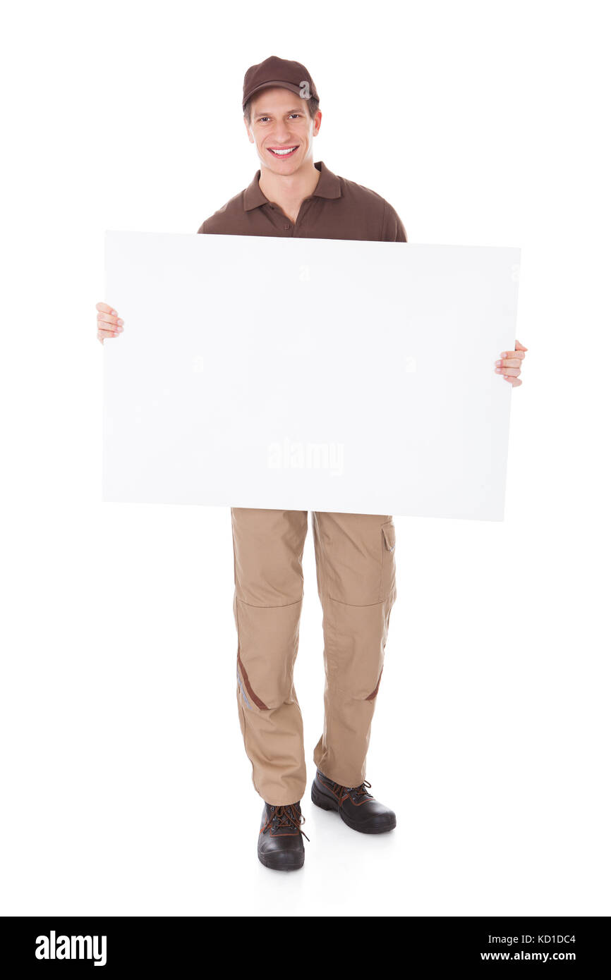 Person holding poster Cut Out Stock Images & Pictures - Alamy