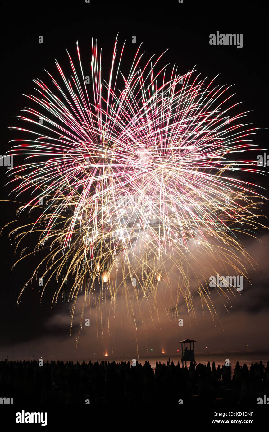 firework festival on the sea Stock Photo - Alamy