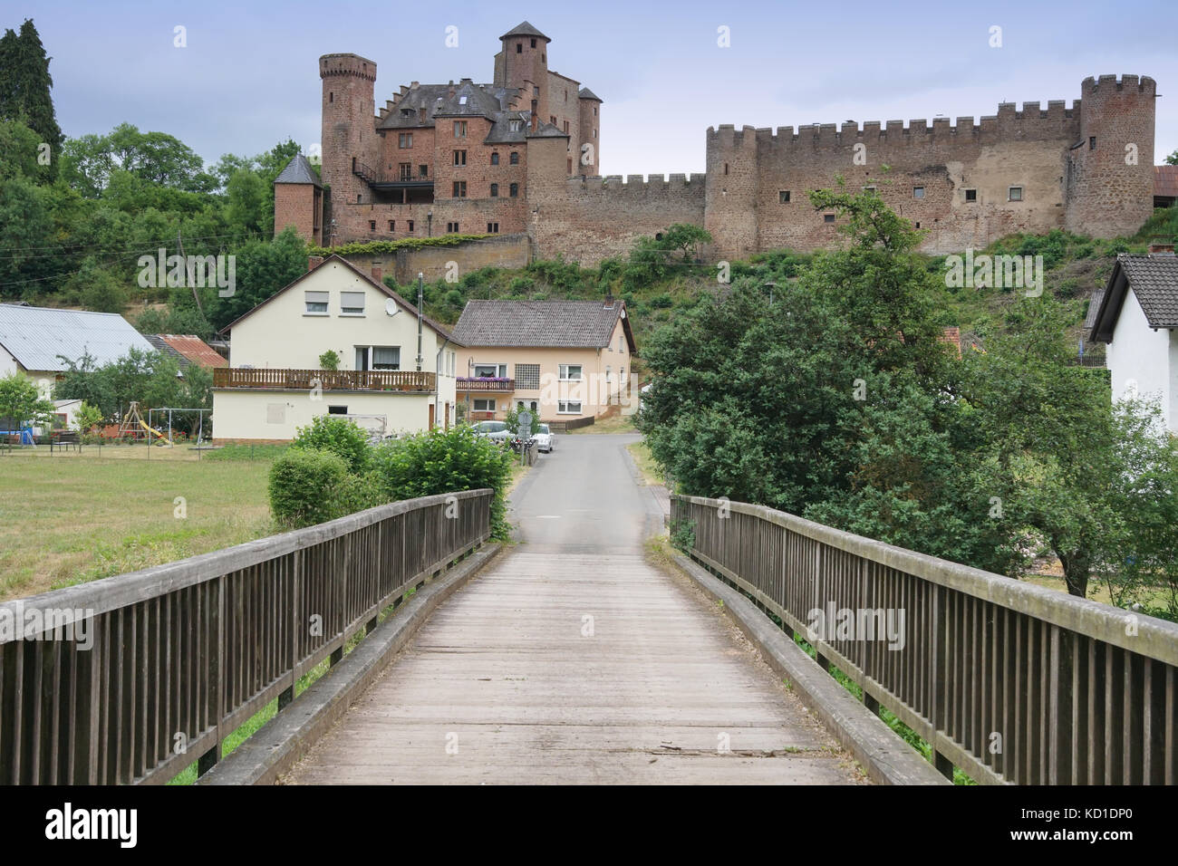 BITBURG, GERMANY - JUNE 25, 2017: Old Hamm Castle close to Bitburg on ...