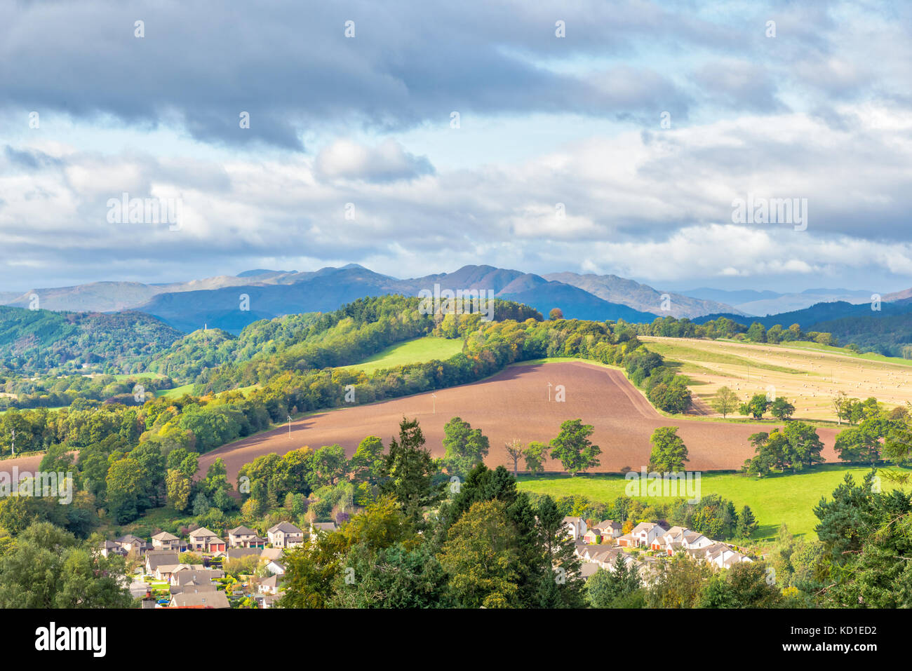 The view from Knock in Crieff. With the new housing developments ...