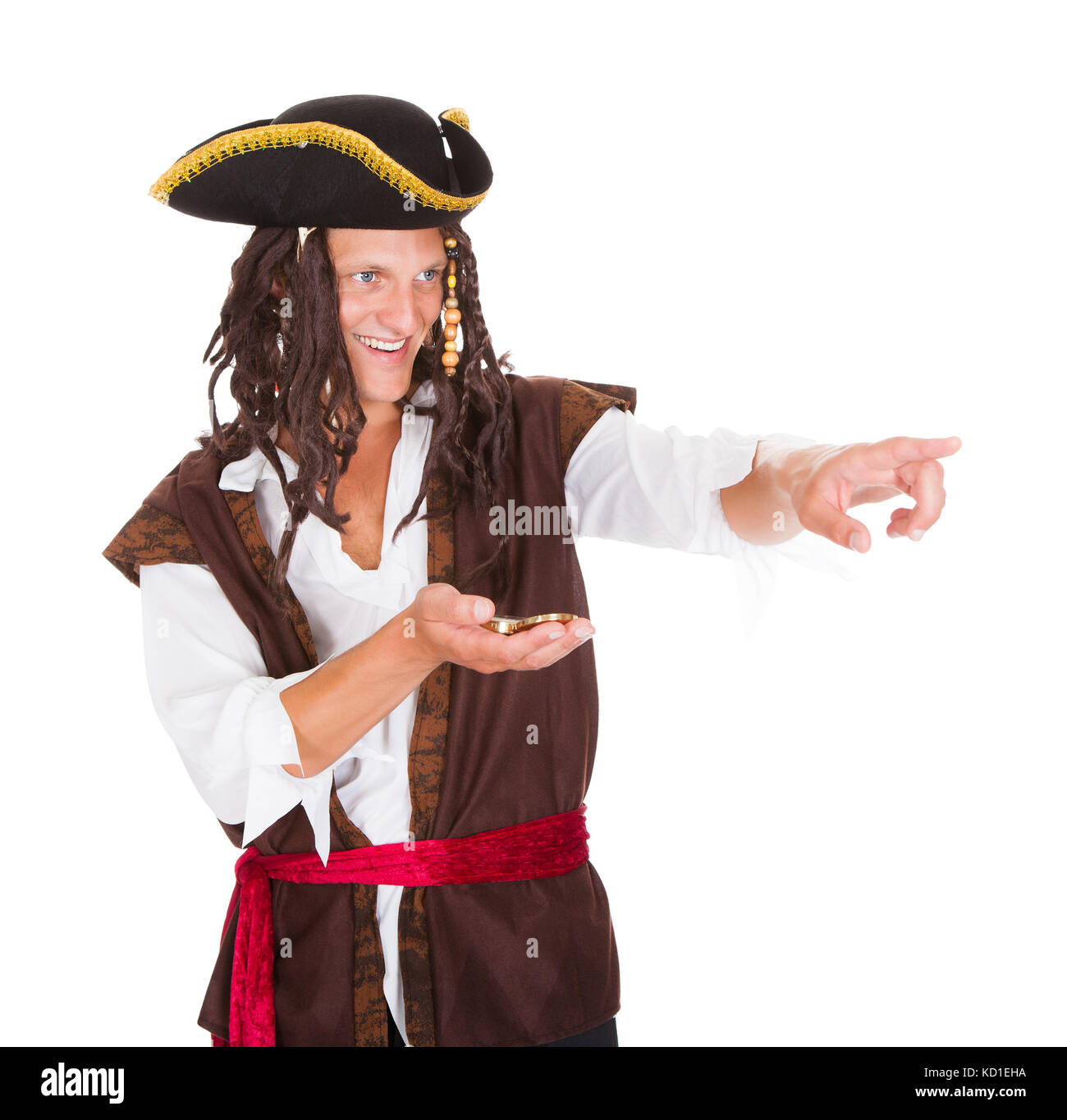 Vintage pirate map and compass hi-res stock photography and images - Alamy