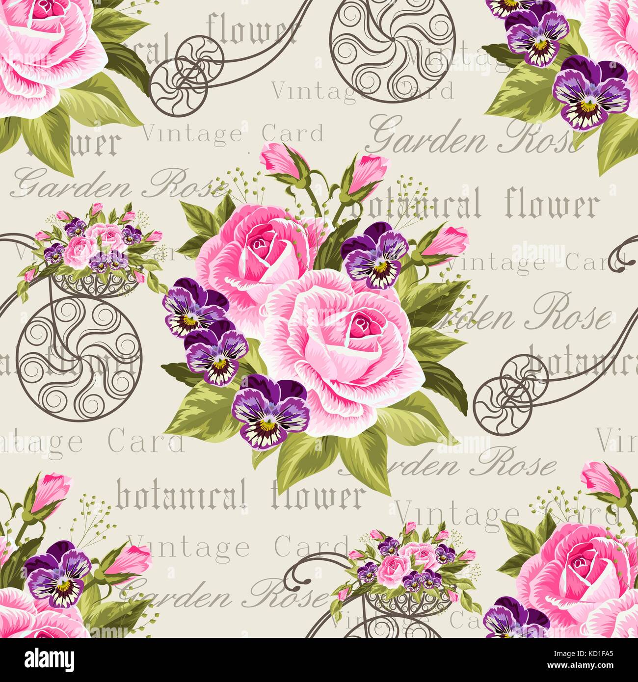 Seamless floral pattern Stock Vector Image & Art - Alamy